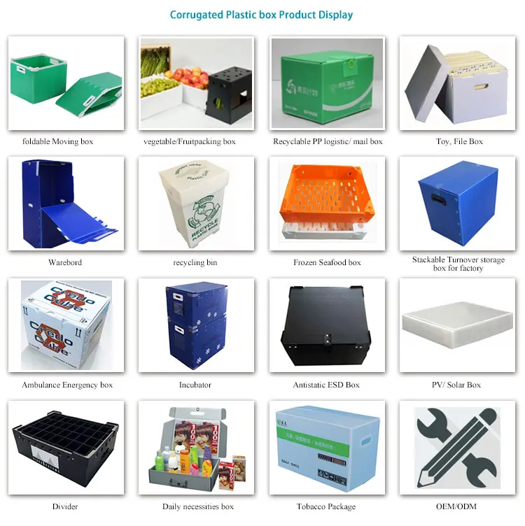Folding Pp Corrugated Plastic Reusable Correx Coroplast Corflute Hollow ...
