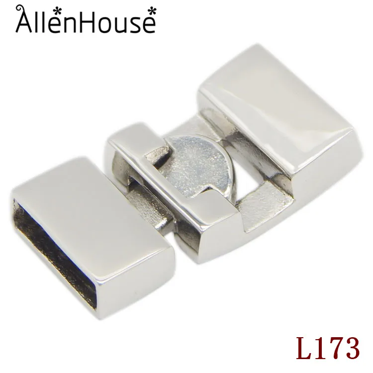 2018 New Design 10x3mm/14x4mm Stainless Steel Leather Buckle Closure ...