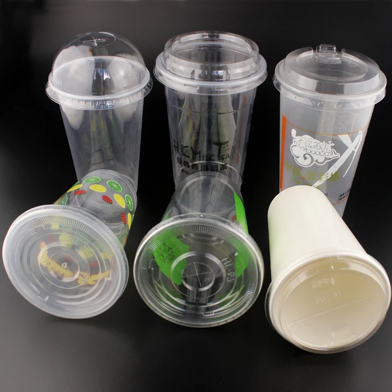 Different Sizes Disposable Plastic Cups With Dome Lid Or Flat Lid Buy