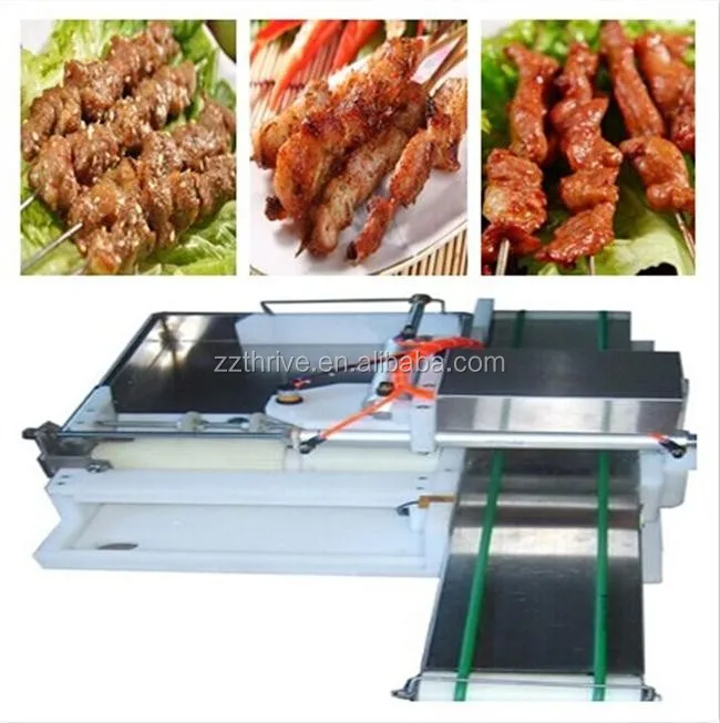 Automatic Satay Skewer Machine/meatball Wear String Machine/done Kebab ...