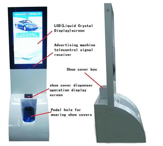 Auto Shoe Cover Dispenser Machine With Pe Waterproof Shoe Cover - Buy ...