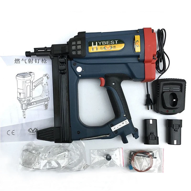 Fuel Cell Powered Gas Concrete Nail Gun - Staple Gun for Concrete