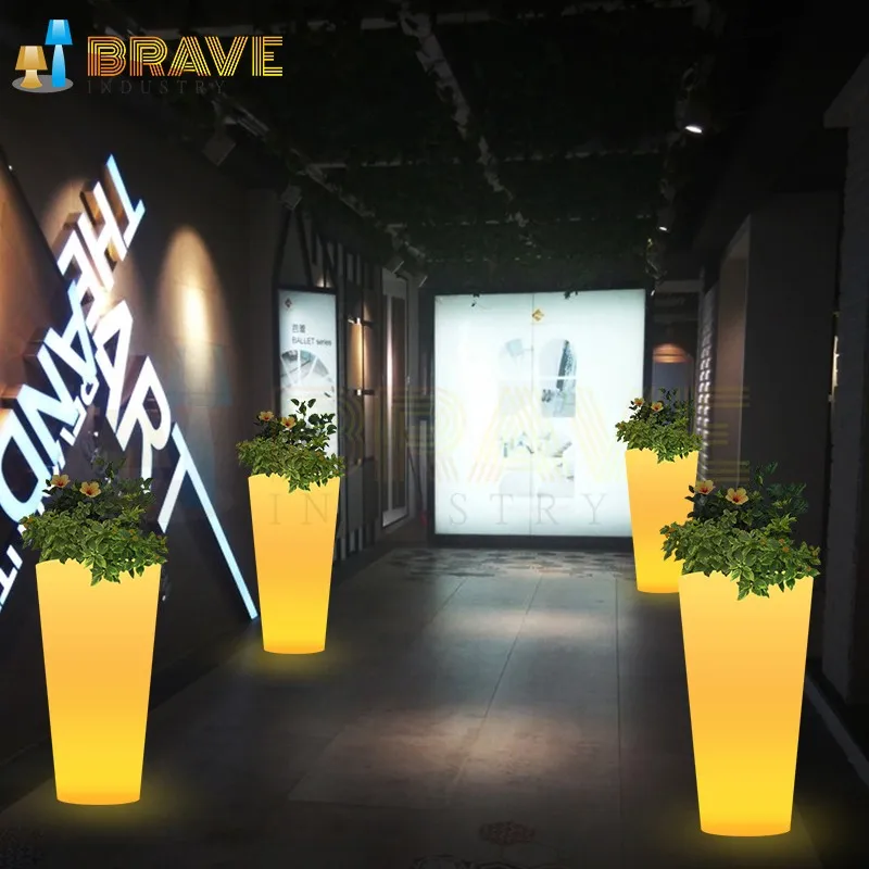 Garden Led Flower Pot Garden Flower Pot,Luminous Night Pots,Led Light ...
