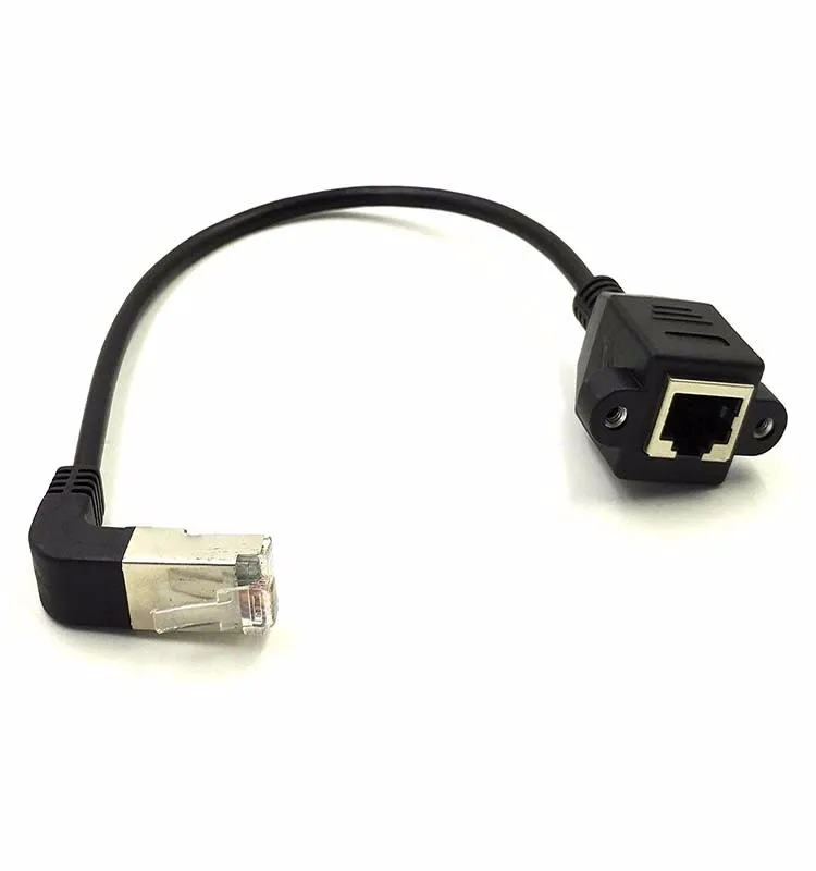 Short Rj45 Male To Female Screw Panel Mount Ethernet Lan Network ...