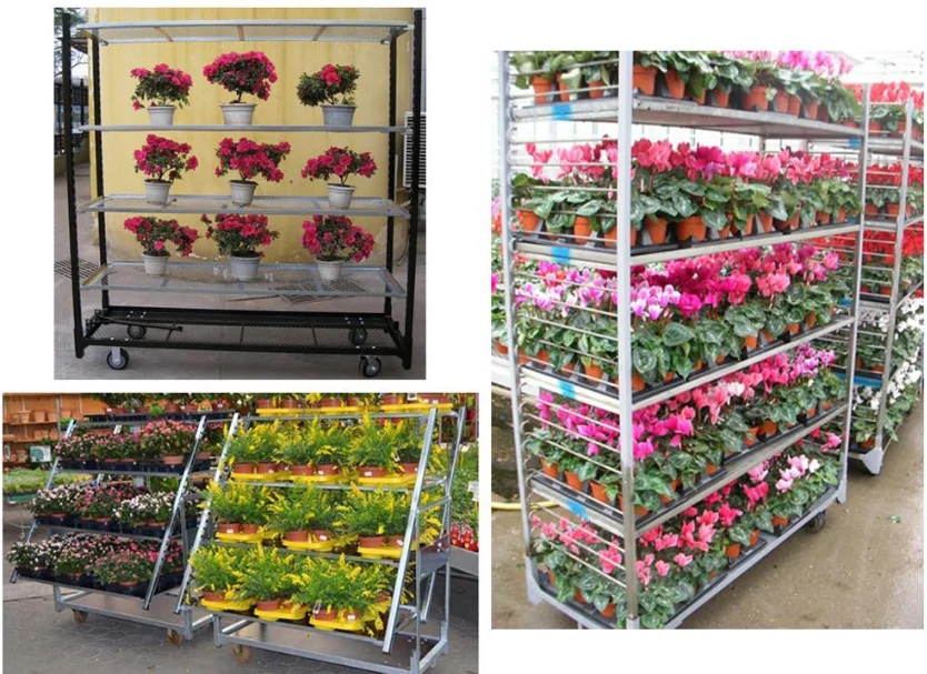 High Quality Flower Pot Trolley,Wooden Plant Transport Trolley,Plant ...