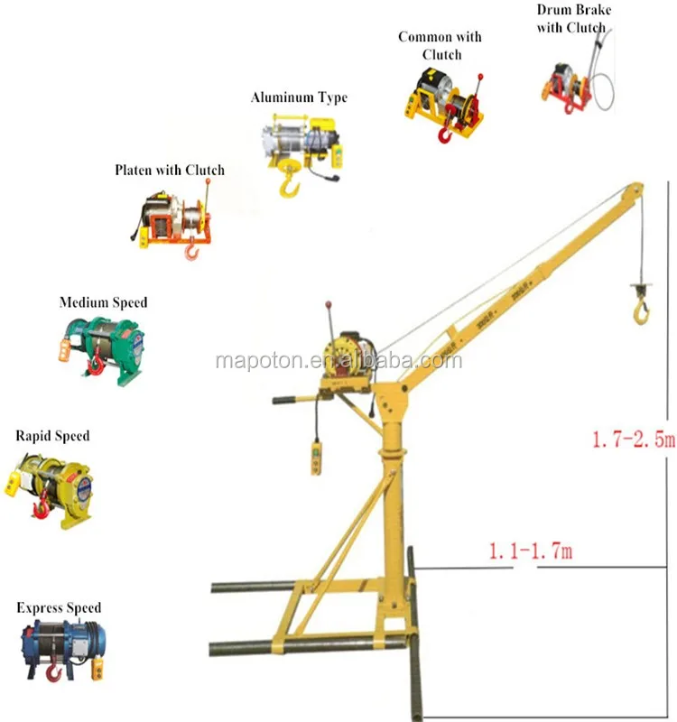 Electricity Support Lifting Machine Mini Portable Lift Crane - Buy ...