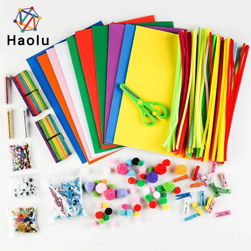 Pipe Cleaners Craft Set,Pipe Cleaners Chenille Stem And Pompoms With ...