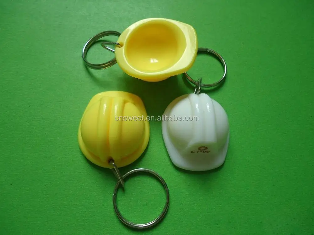 Promotional Hat Keychain Safety Helmet Hard Hat Key Chain Blank (can ...