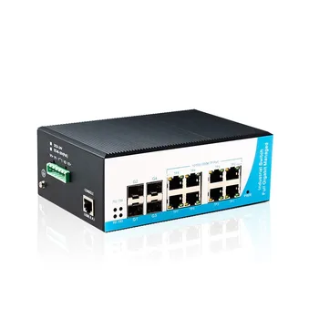 Managed 12 Port Outdoor Ethernet Switch 4 Sfp 8 Gigabit Ethernet Ring ...
