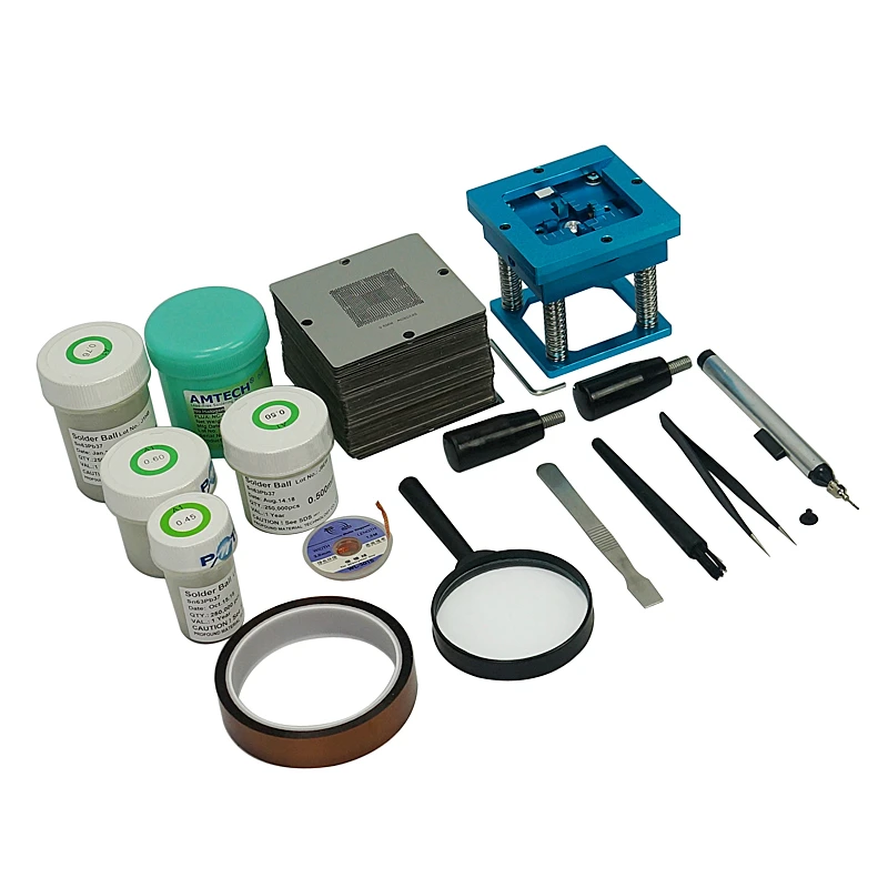 BGA Stencils & Reballing Kit - 184pcs Template & Tools
