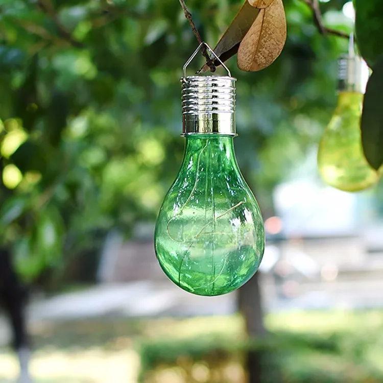 Solar Powered Hanging Light Bulbs Solar Garden Lights Led Outdoor ...