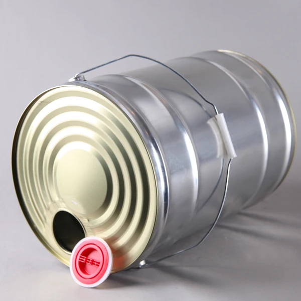 25l Large Capacity Round Iron Can With Small Opening And Iron Handle ...