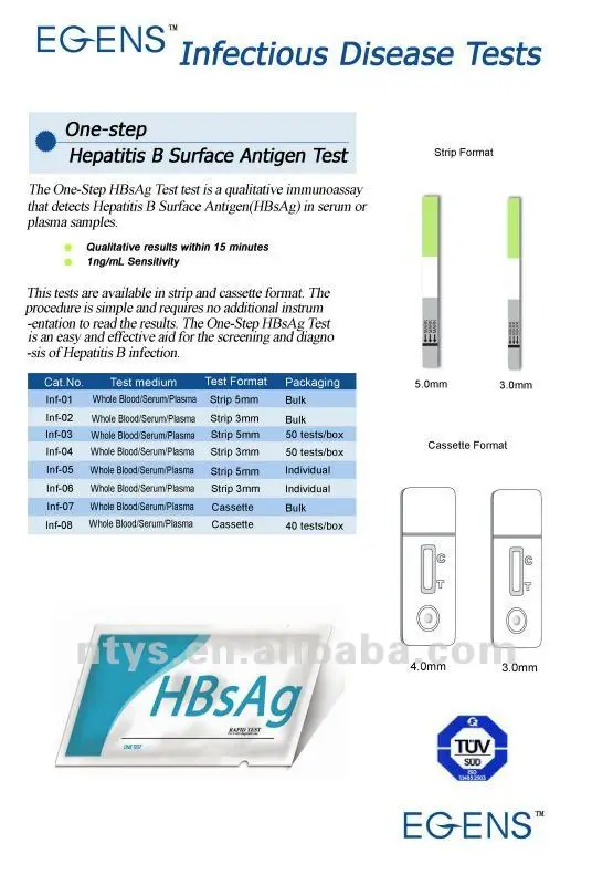 Hbsag Test Kits/hepatitis B Surface Antigen - Buy Hbv,Medical ...
