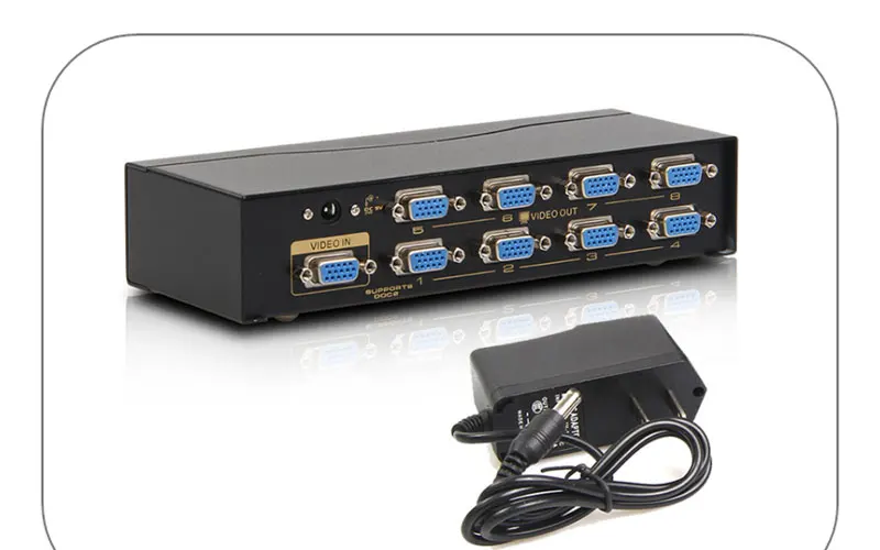 8 Port VGA Splitter Amplifier - Boost Signal for Multi Monitors
