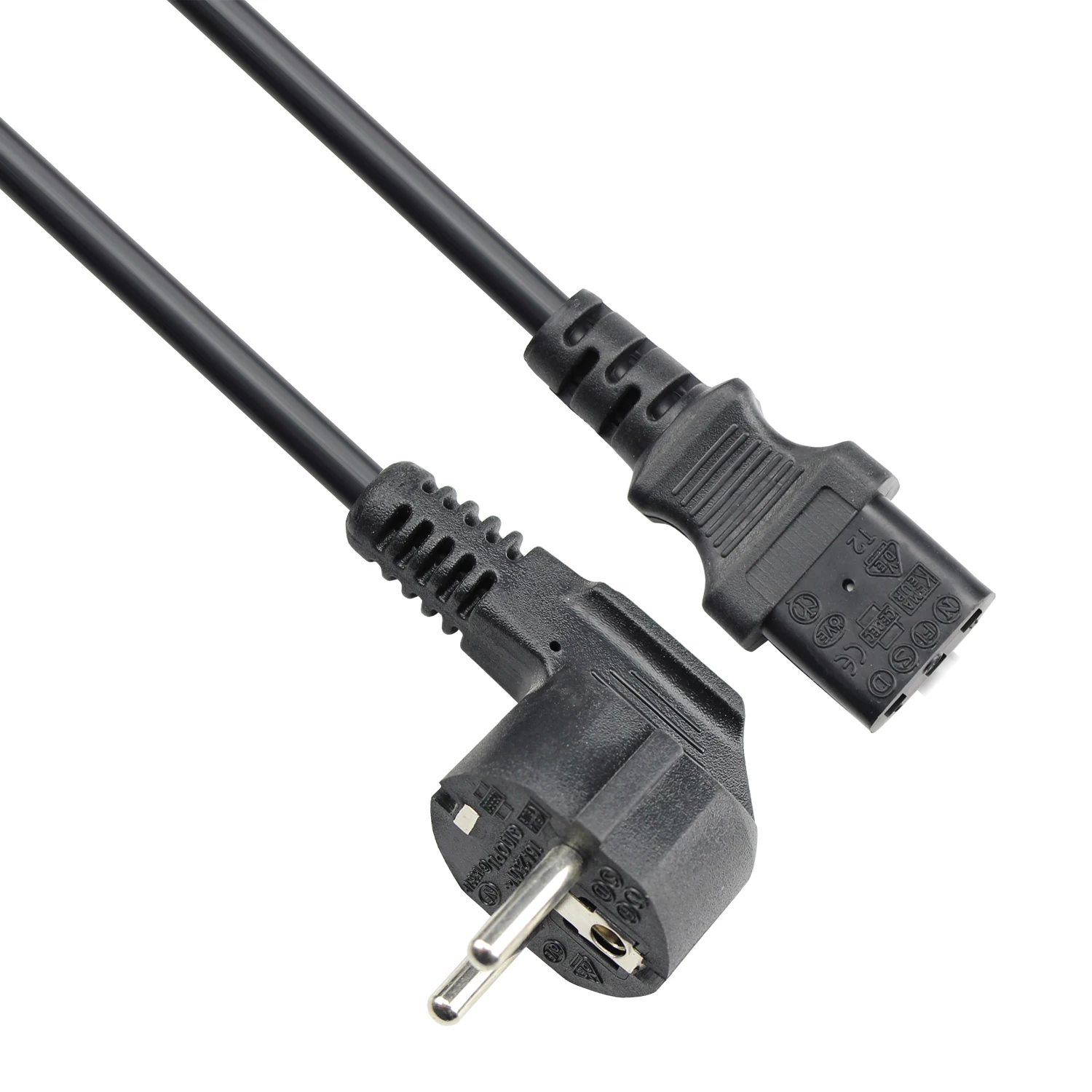 Stock Product 1.8m 3m 5m European Ac Power Cable Eu 3 Prong Plug Ac ...