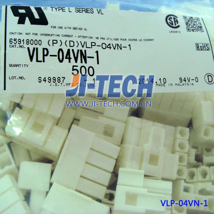 Jst 6.2mm Pitch 4 Pin Vl Series Plug Housing Connector Vlp-04vn-1wire To Board Connector - Buy ...