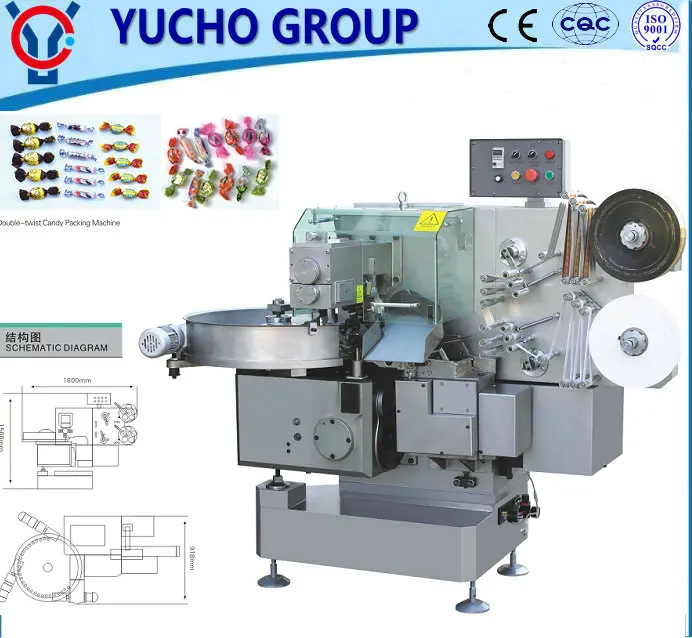 Automatic Chocolate Double Twist Machine Candy Twist Wrapping Packing ...