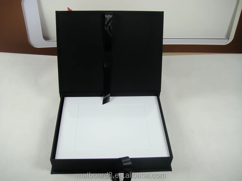 Custom Photo Boxes Luxury Wedding Album Presentation Box With Mats ...