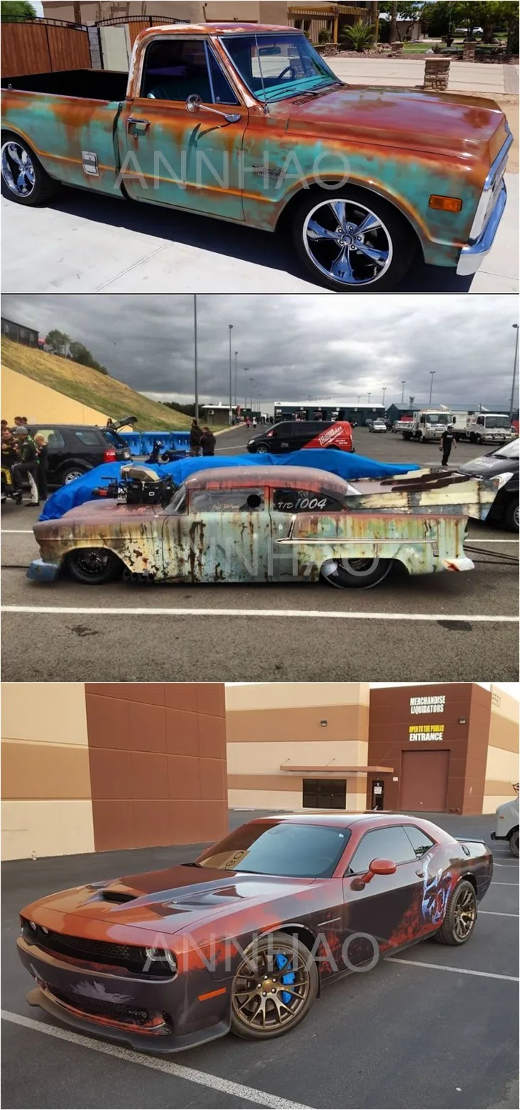 China Factory Different Patterns Glossy & Matte Type Rust Vinyl Car ...