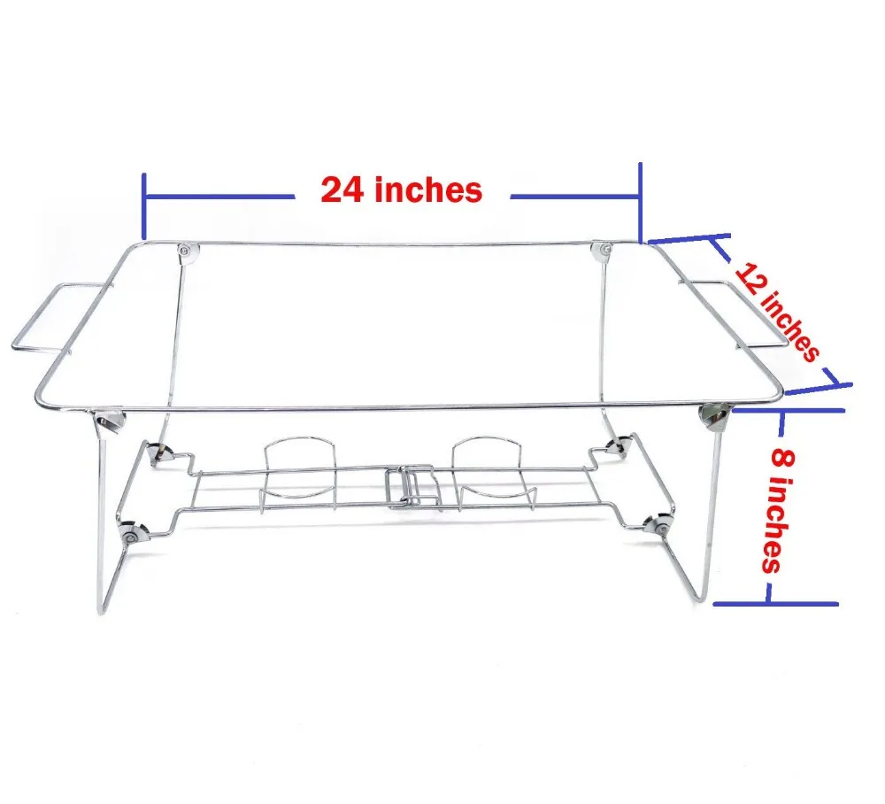 Hot Sale Buffet Wire Rack Folding Chafing Stand Chrome Frame Serving ...