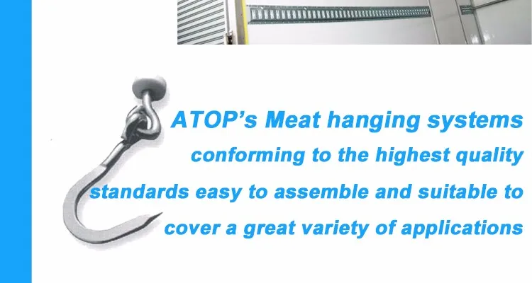 Meat Hanging Rail System With Stainless Steel Meat Hook For ...