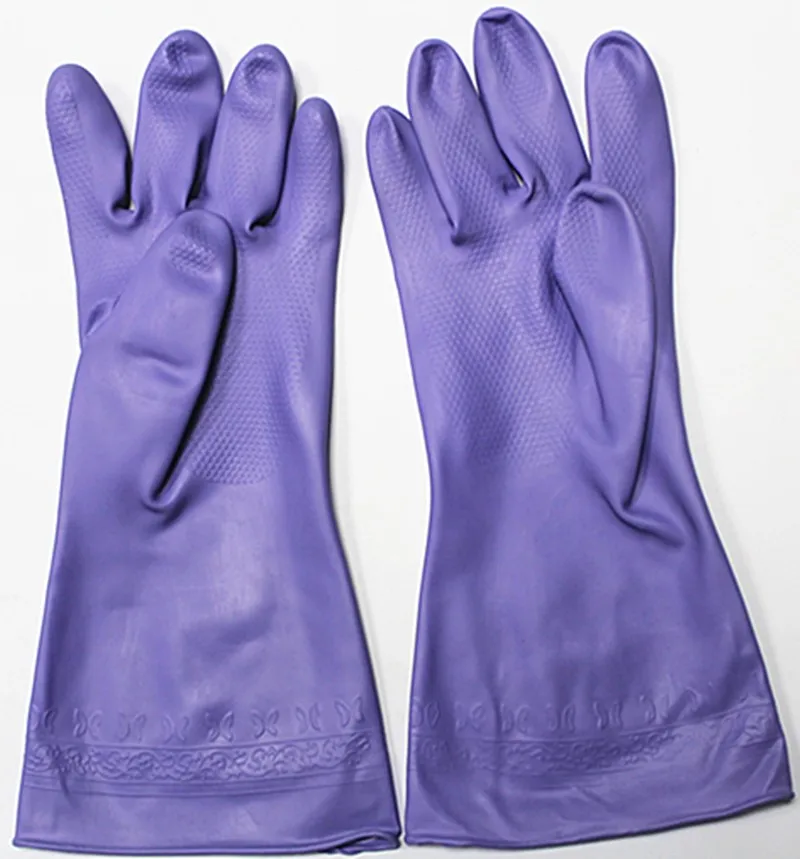 High Quality Purple Pvc Household Cleaning Latex Gloves - Buy Gloves ...