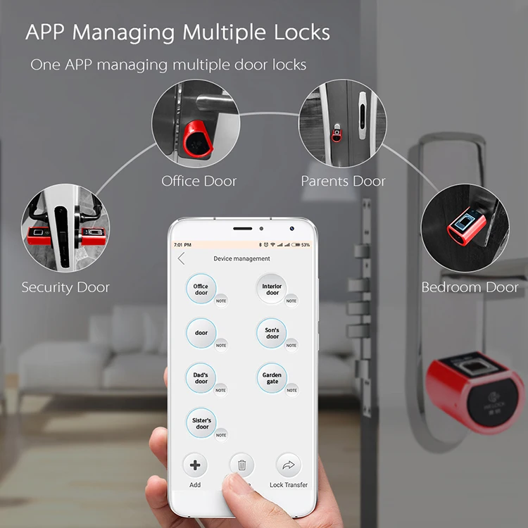 We.lock Automatic Door System Biometric Fingerprint Scanner Door Lock ...