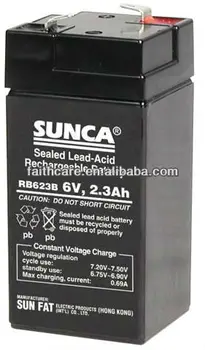 Sunca Sealed Lead-acid Rechargeable Battery Rb623b/6v2.3ah - Buy Sealed ...