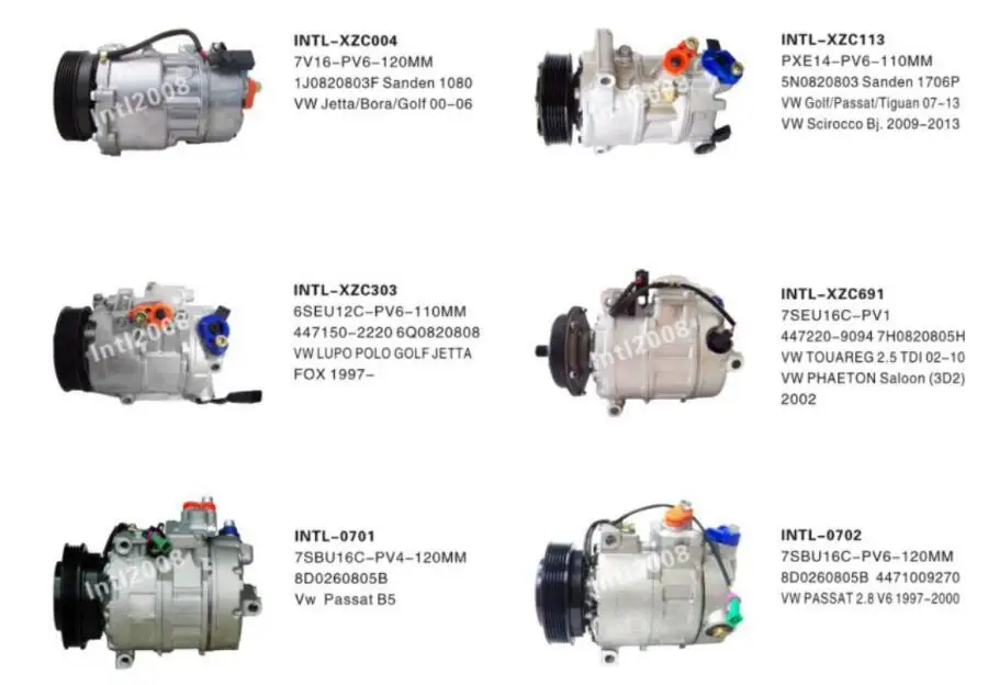 Compresor de aire acondicionado para coche Volkswagen, repuesto para ...