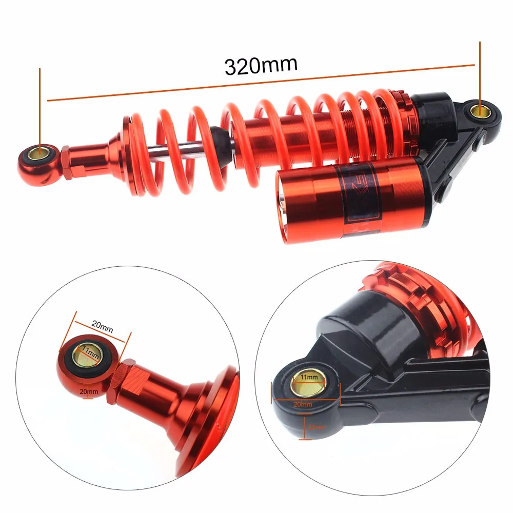 Round Hole Type 320mm Motorcycle Rear Air Shock Absorber For Honda ...