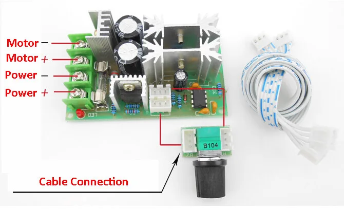 New 20a Pwm Module Dc10-60v (12v 24v 36v 48v 60v) Motor Speed Regulator ...