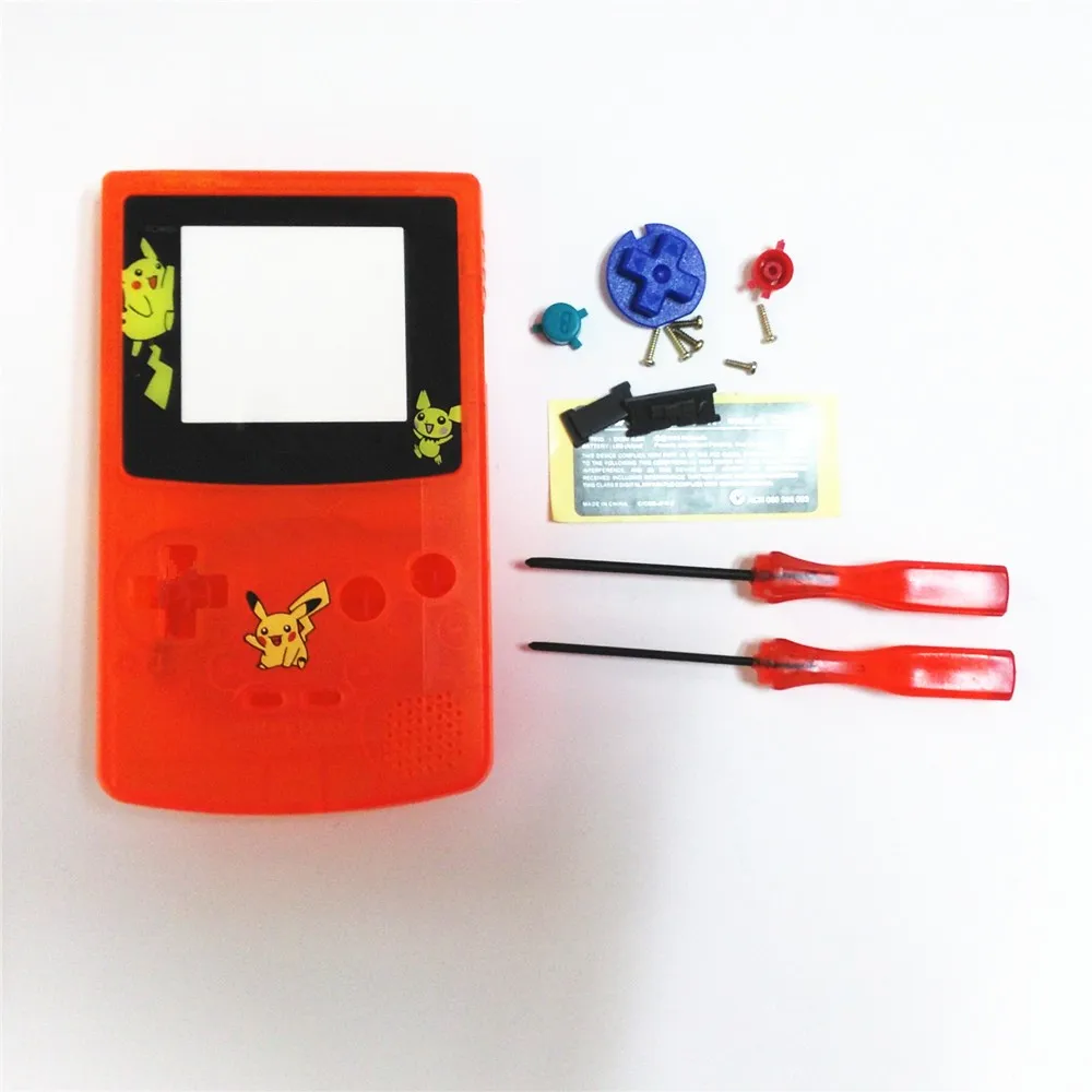 For Game Boy Color Gameboy Gbc Case Housing W Screen & Colorful Buttons ...