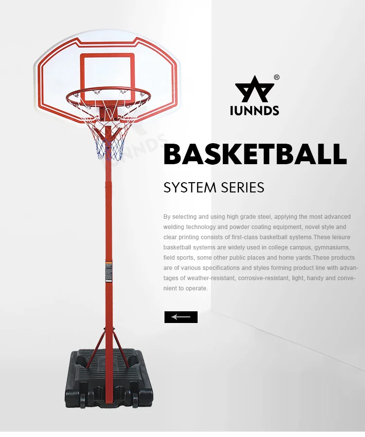 Custom Backboard 10 Foot Adjustable Basketball Goals Basket Ball Hoop ...