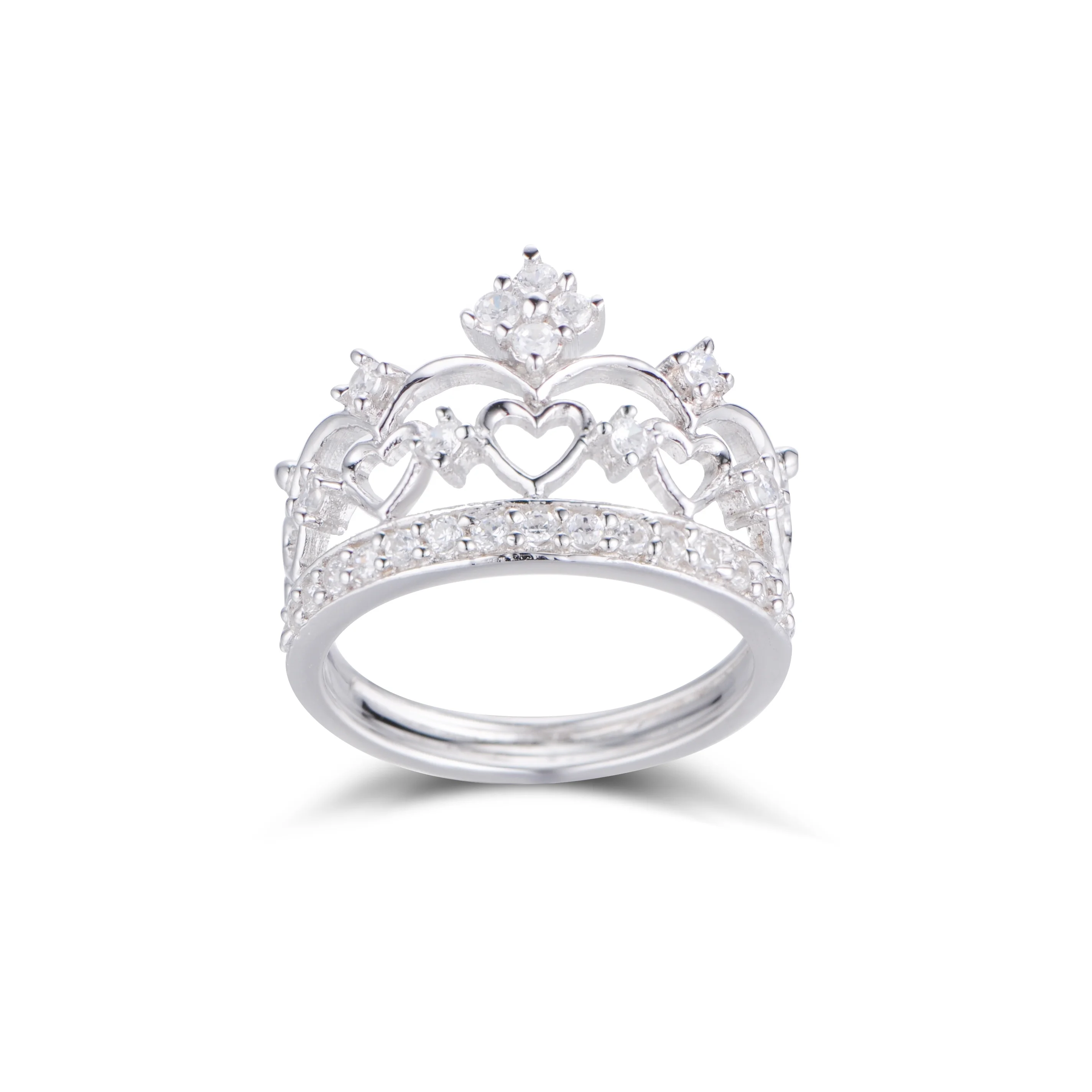 Queen Crown Shaped Ring 925 Silver Jewelry Wedding Ring For Women - Buy ...