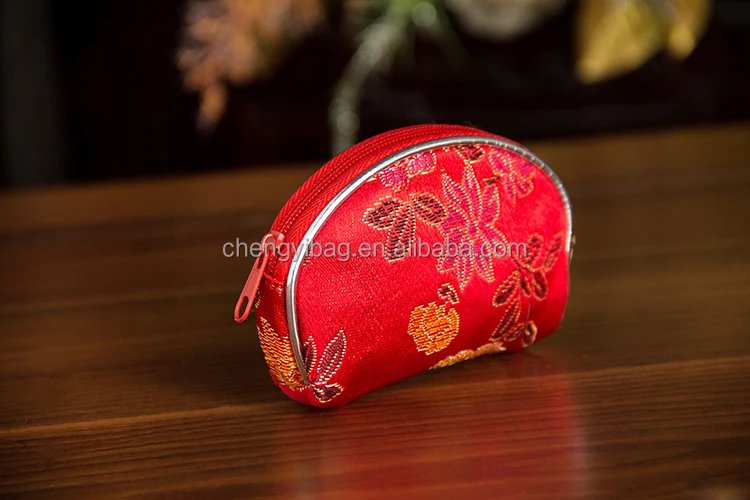 Chinese Traditional Silk Coin Wallets With Embroidery - Buy Coin ...