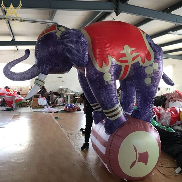 Circus Troupe Inflatable Elephant On Bucket For Party Decoration - Buy ...