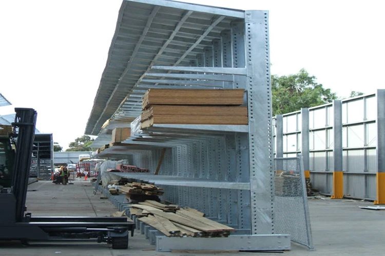 Sheet Metal Storage Rack Warehouse Cantilever Racking For Rebar Storage ...