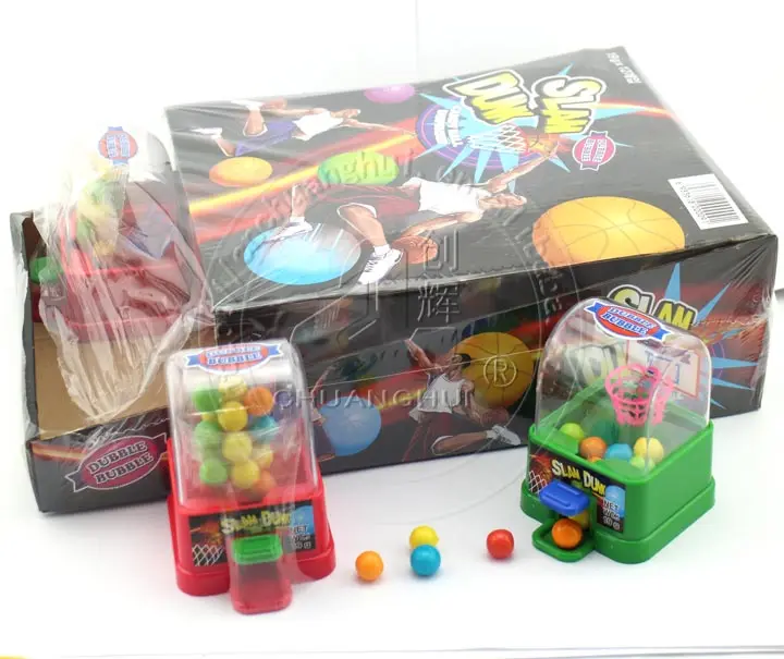 Bubble Gum Ball Basketball Court Dispenser Candy Toy for Ages 5 and Up ...