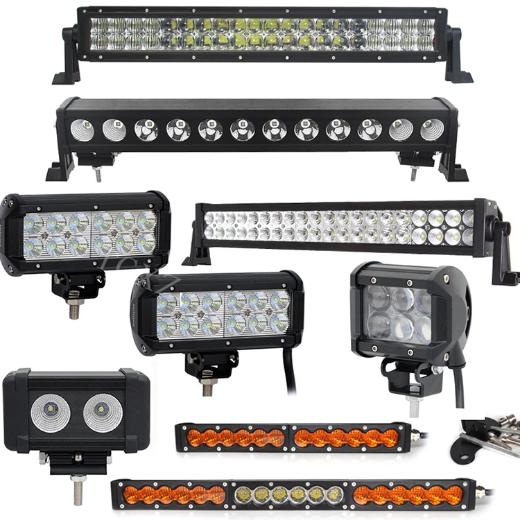 Dual Row Straight Spot 4x4 7inch 36w High Lumens Led Offroad Light Bar ...