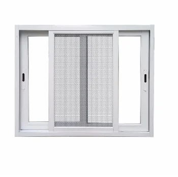 Indian Style Upvc Sliding Glass Windows With Screen/mesh/mosquitoes Net ...