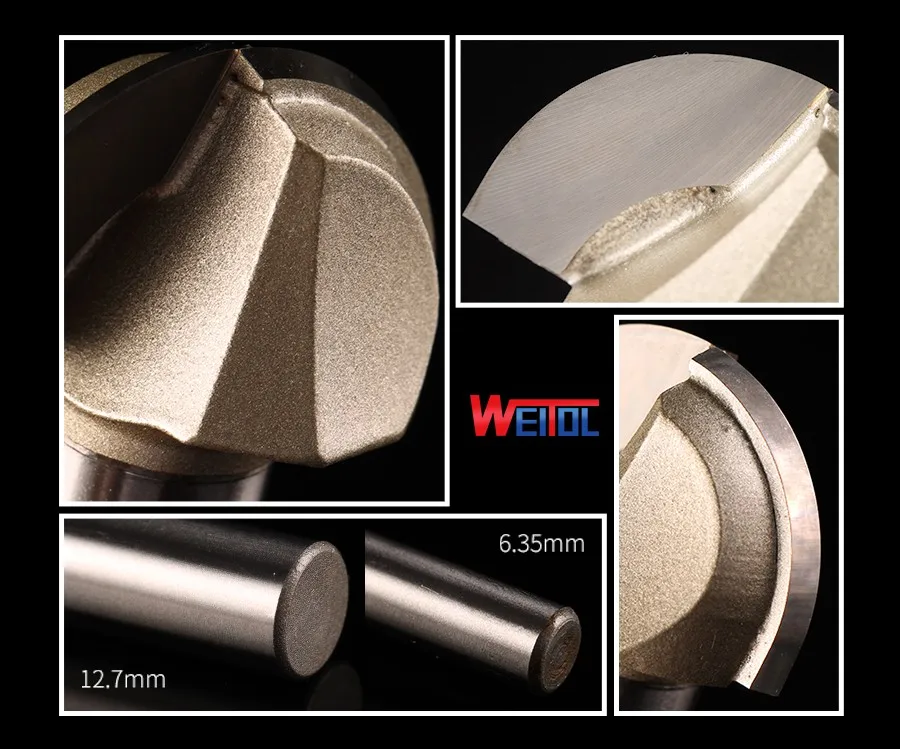Weitol Professional Cove Box Bit Round Bit Wood groove Cutter Engraving ...