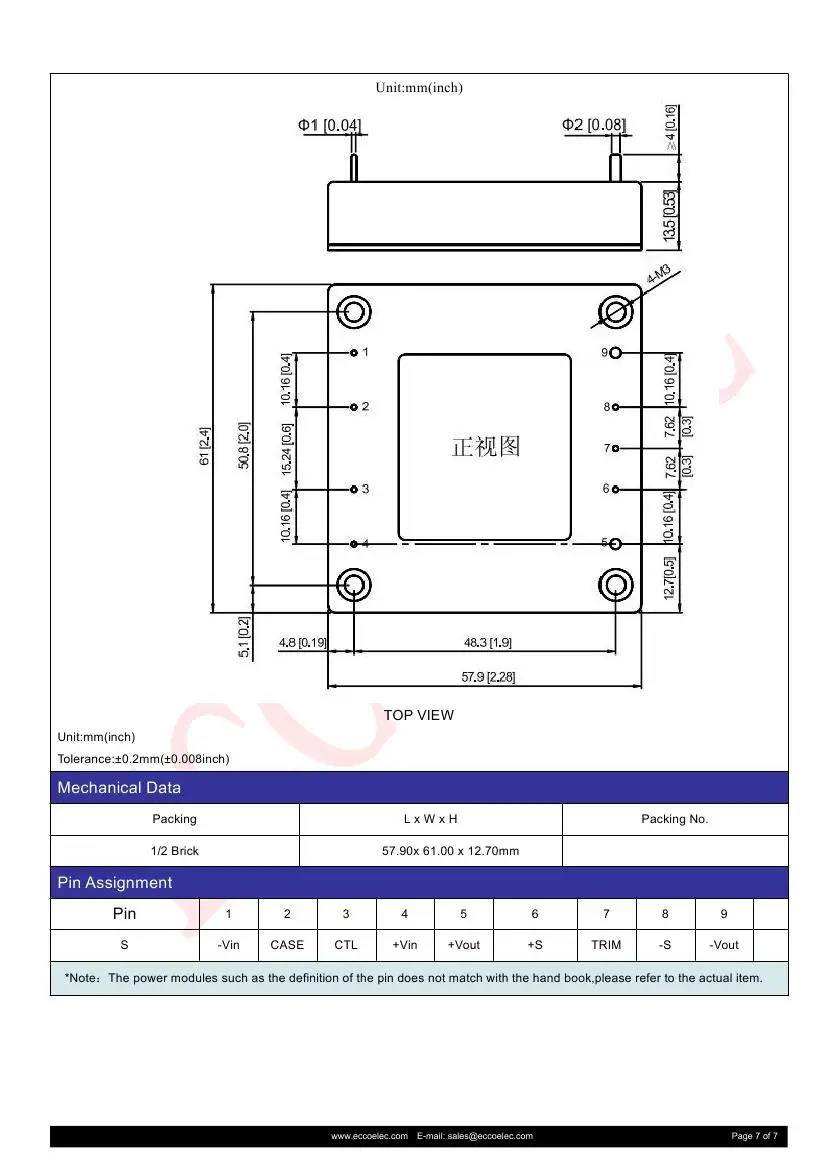 150w Half Brick Dc/dc Converter 24v To 3.3v - Buy 150w 1/2 Brick Dc/dc ...