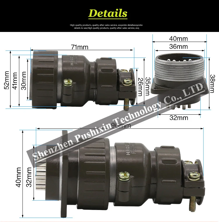 P20 P28 P32 P40 P48 P55 P60 Connector With 2 3 4 5 6 7 8 9 10 12 14 16 ...