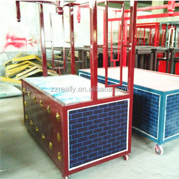 Fast Food Kiosk On Wheels/ Mobile Street Snack Kiosk/ Hand Pust Trolley ...