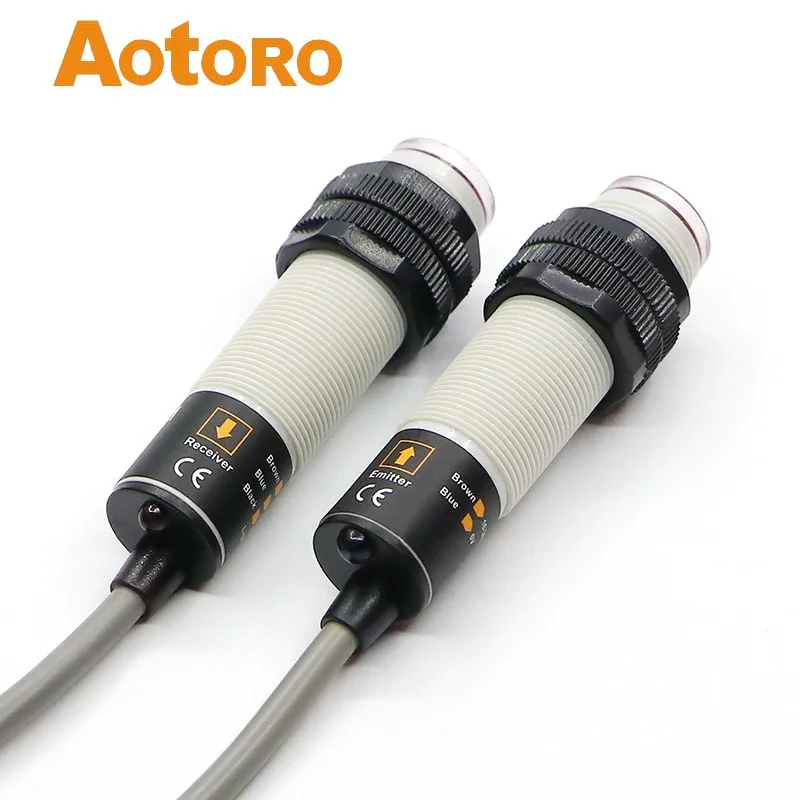 Er18-5c1,5dl Outdoor Beam Sensor Detect Plastic Infrared Photoelectric ...