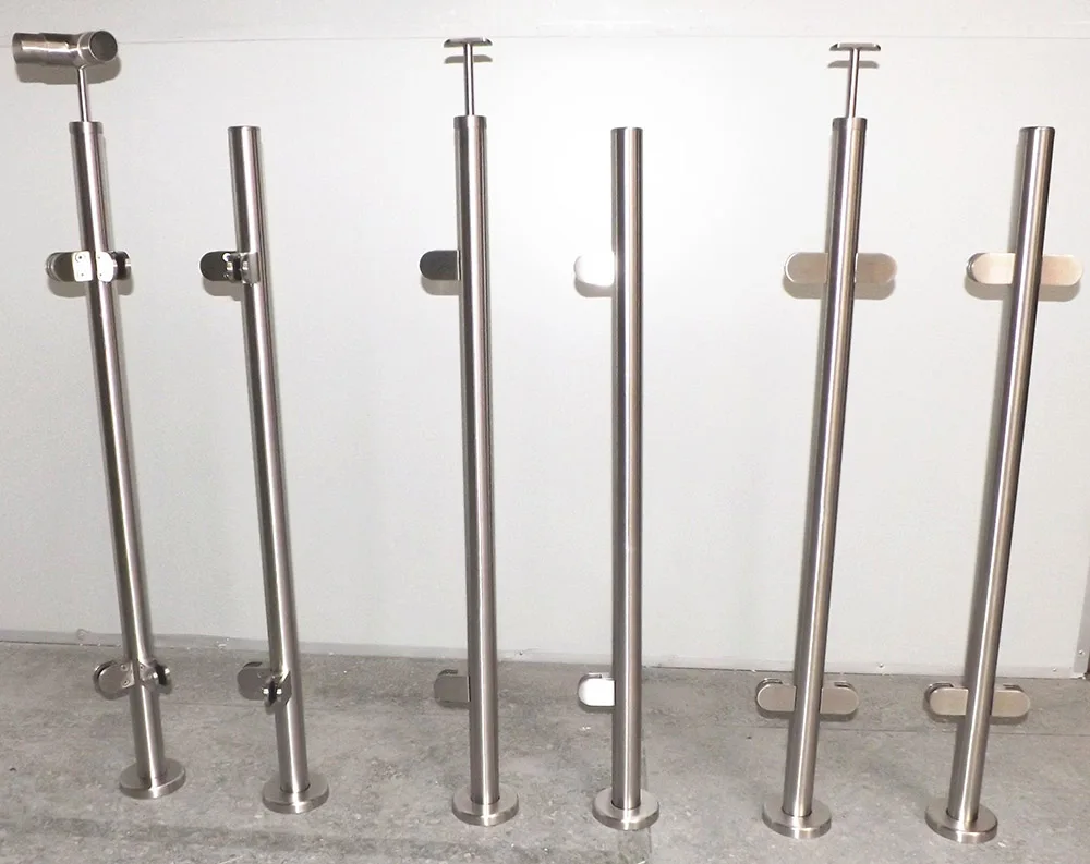 Kinmade Stainless Steel Round Railing System Frameless Glass Handrail ...