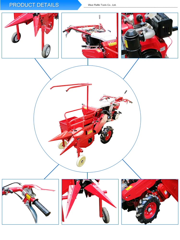 Single Row Mini Maize Corn Harvester - Power Tiller Harvester