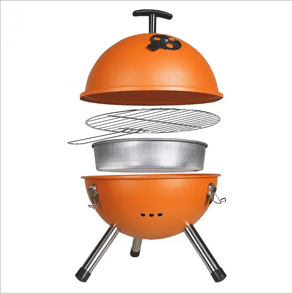 Portable Ball Shape Kettle Charcoal Bbq Grill For Outdoor Camping Round ...