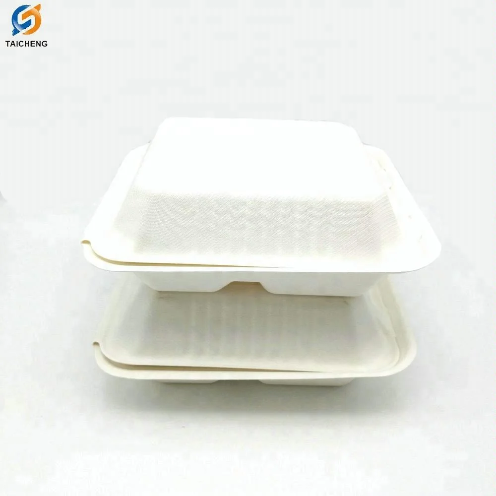 Biodegradable Bagasse Food Box Clamshell 8 Inches 9 Inches 10 Inches ...