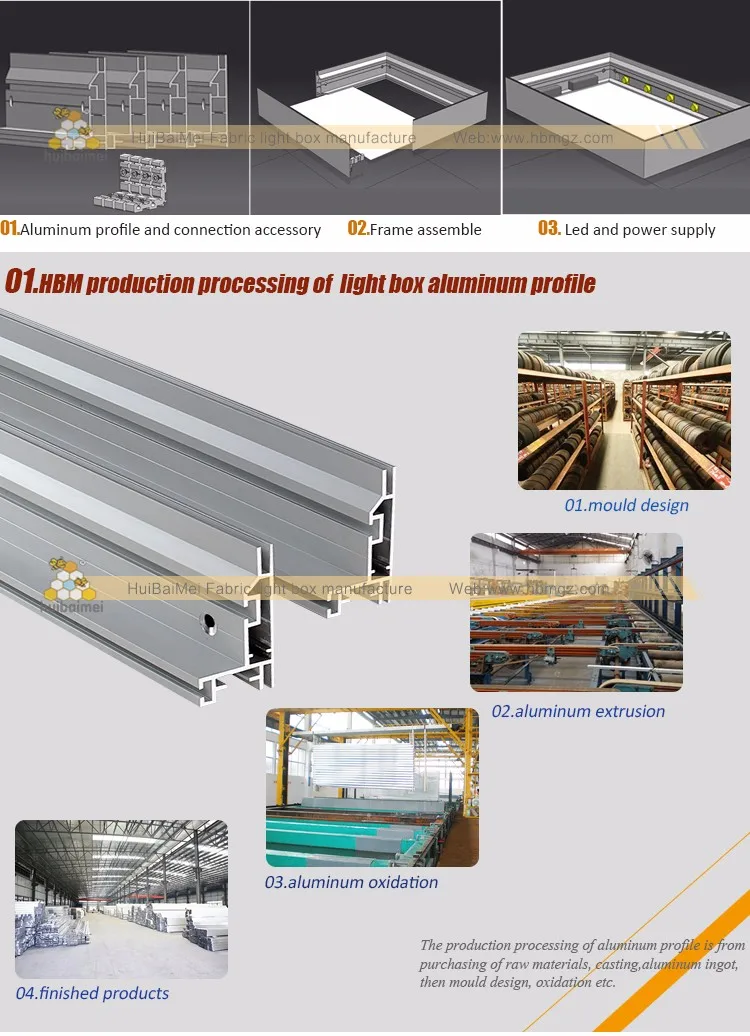 80mm Single Side Fabric Lightbox - Durable Aluminum Frame